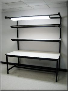 RDM WorkBench F-107P Adjustable Tech Table w/ Upper Shelf