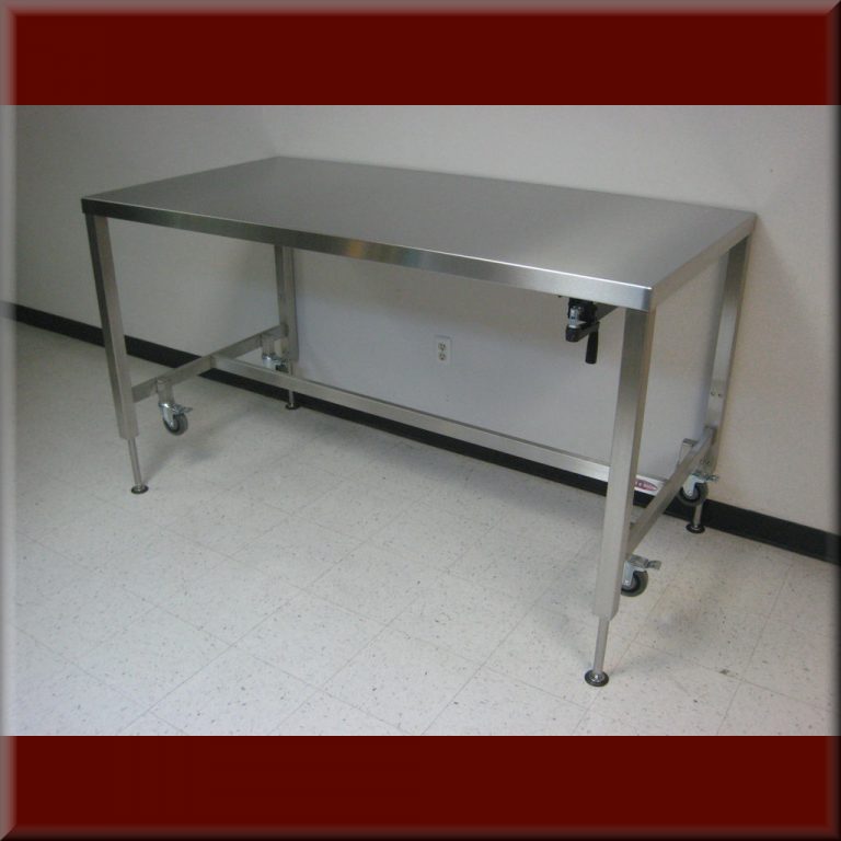 RDM - Stainless Steel Adjustable Height Table Model A107P-SS