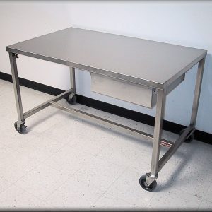 RDM - Stainless Steel Mobile Table - Model A109P-SS-CSTR