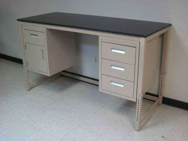 RDM - Lab Table with Suspended Cabinets A-109P-LAB-CAB
