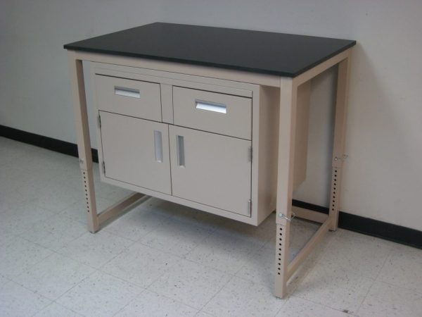 RDM - Lab Table with Suspended Cabinets A-109P-LAB-CAB