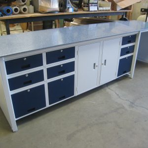 RDM - Laboratory Table with Suspended Cabinets A-109P-LAB-CAB (Flat Top ...