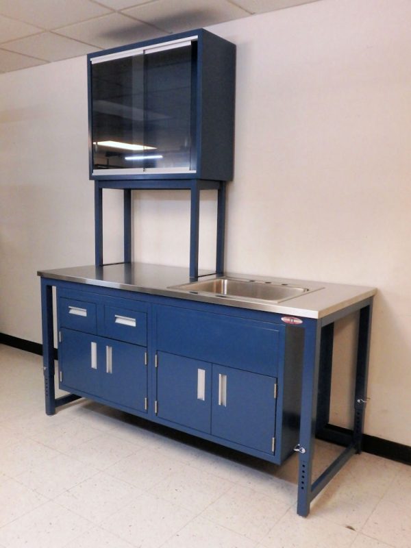RDM - Lab Table with Suspended Cabinets A-109P-LAB-CAB