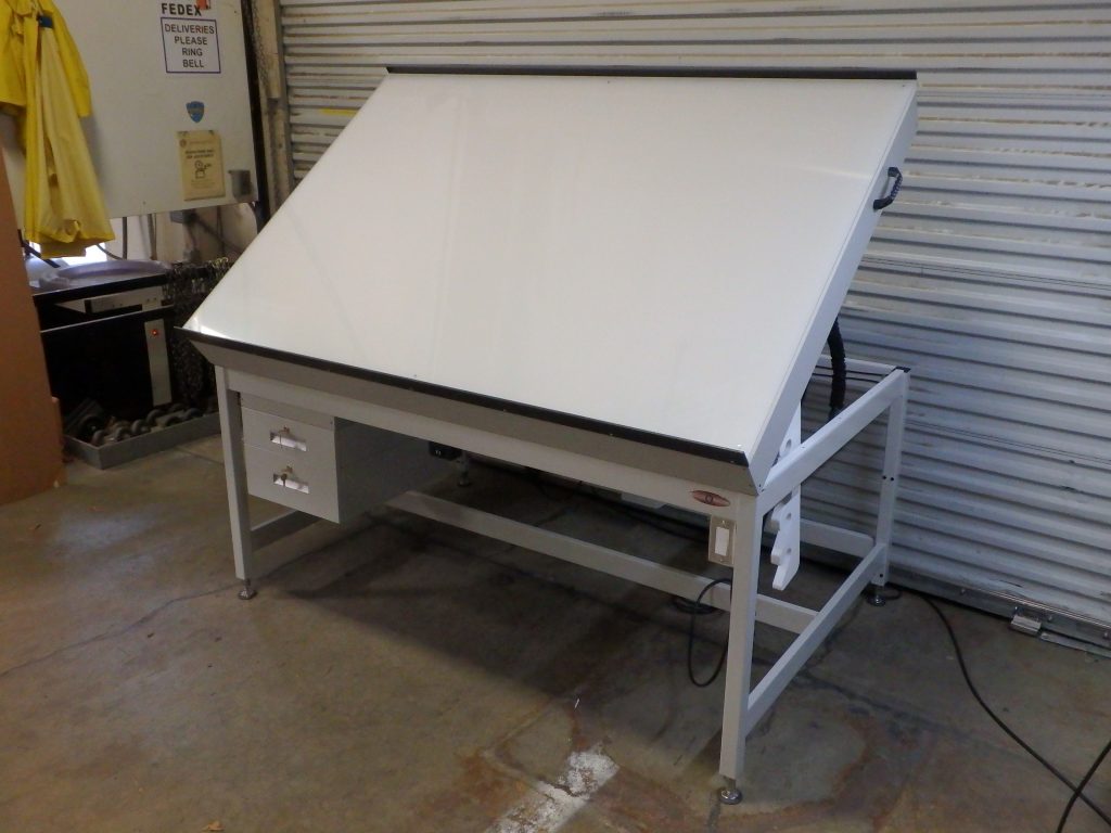 Tilt Top Light Table at RDM - Adjust Height - Model A-107P-LT-TILT