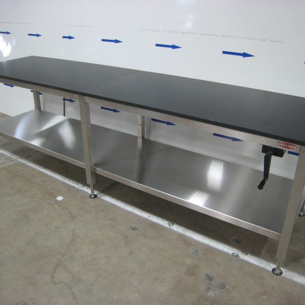 RDM - Stainless Adjustable Height Table w/ Center Legs A107P-SS-CLG