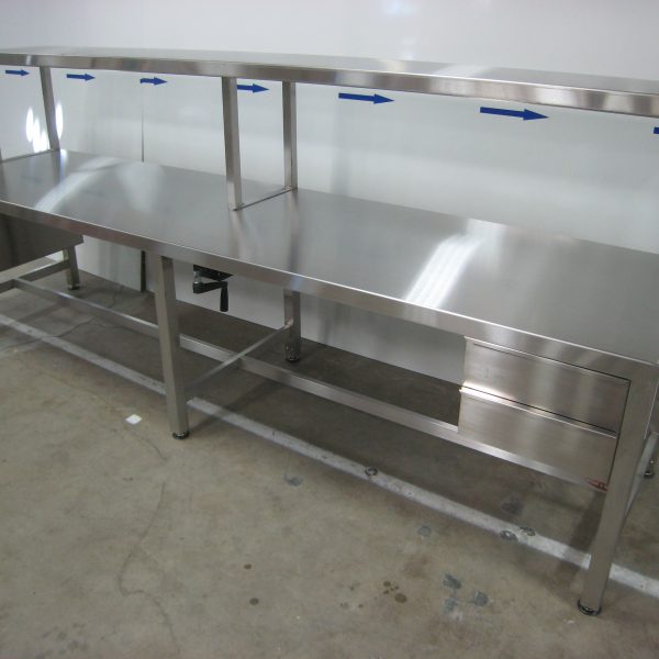 RDM - Stainless Adjustable Height Table w/ Center Legs A107P-SS-CLG